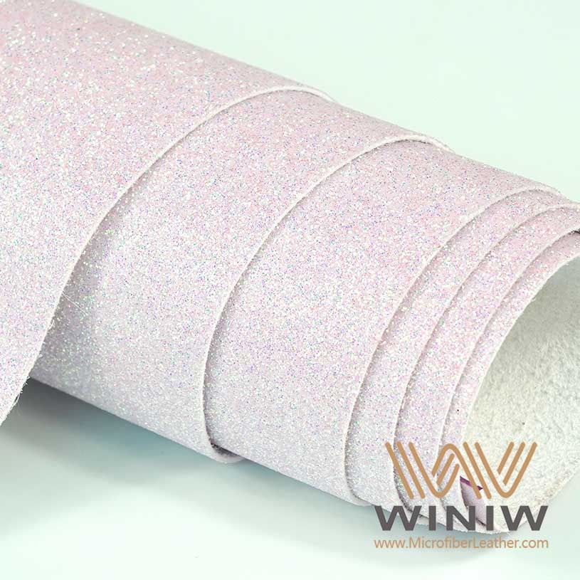 0.8mm Thickness Waterproof Embossed Glitter for Bags Vegan Lather