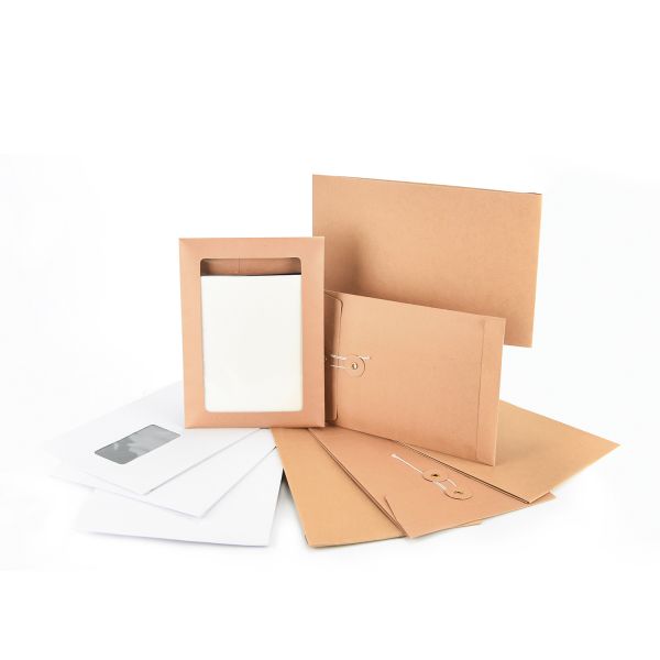 Quality Custom Size Kraft String and Washer Closure Envelopes for Confidential for sale