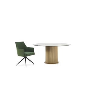 Quality Round Clear Tempered Glass Top Glass Dining Table Set For Living Room And for sale
