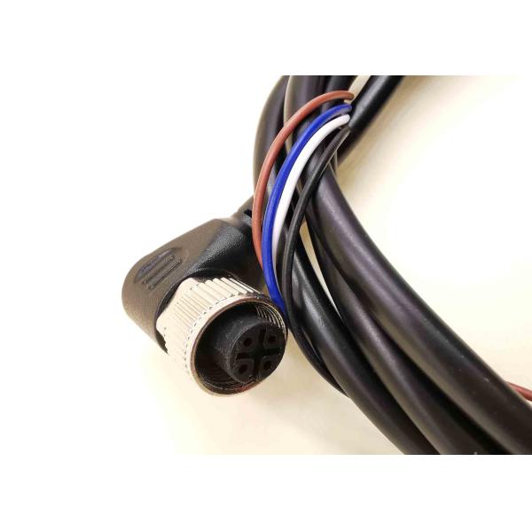 Quality Connector Cable With Grommet Waterproof Brass PA66 Copper Alloy IP68 M12 4 Pin for sale