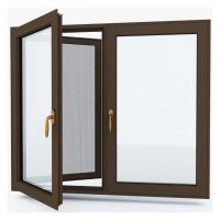 Quality Double Glazed Aluminum Casement Glass Windows with Level 6 Water Tightness for sale
