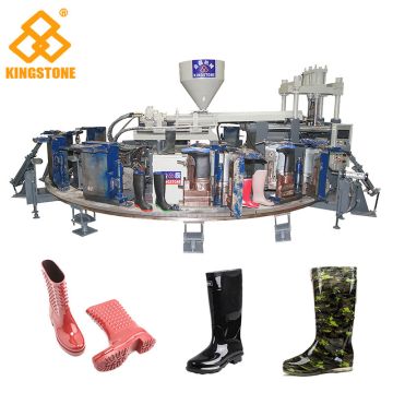 Quality 12 Stations 1/2 Color Boot Injection Molding Machine , Gumboots Making Machine for sale
