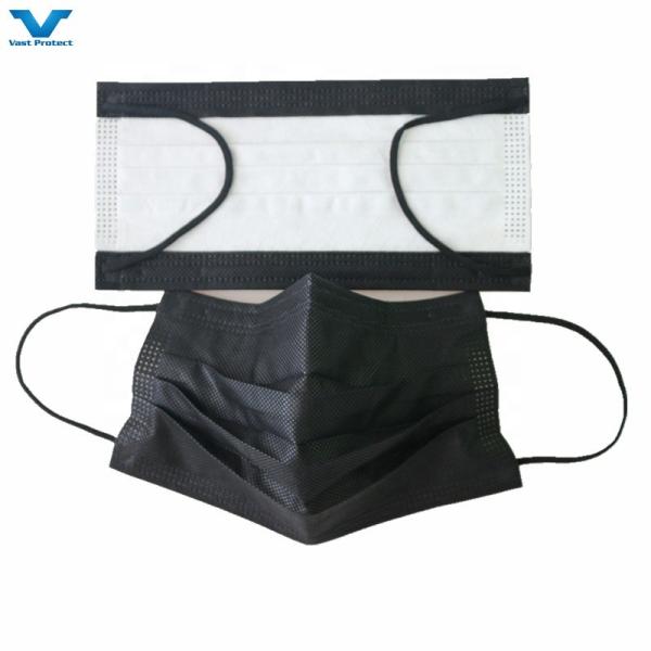 Quality Blue White Black Earloop 3 Ply Disposable Facemask With CE EN14683 Certification for sale