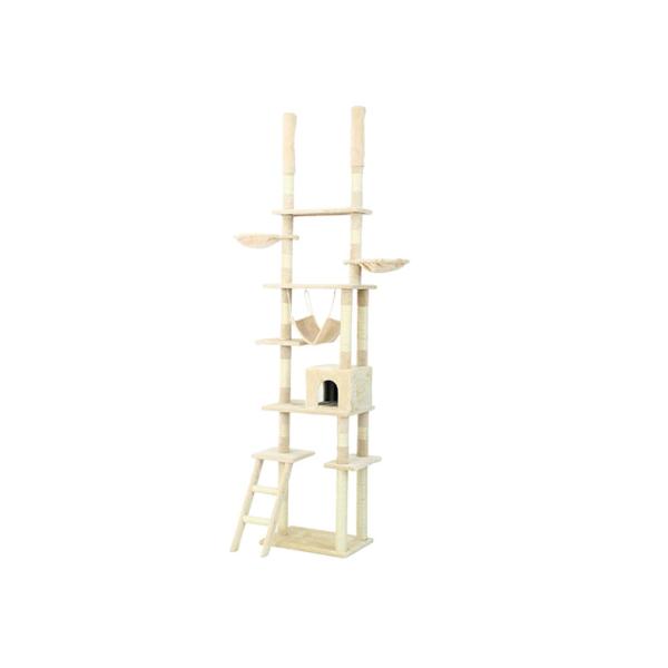 Quality Adjustable Height Cat Scratching Tree , Stylish Cat Tree With Auxiliary Stairs for sale