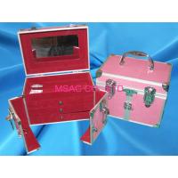 Quality ABS Lockable Makeup Case , Aluminum Cosmetic Train Case Wear Resistant for sale
