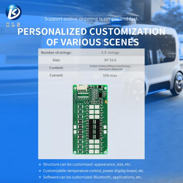 Quality 3s-5s Lifepo4 Start Up Power BMS Board 5a-10a With Lithium Battery Temp Sensor for sale