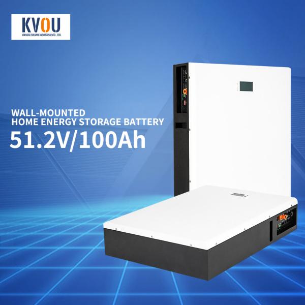 Quality Wall Mounted Long Life Lithium Battery 100ah 5.12kWh 51.2V Solar Home Battery for sale