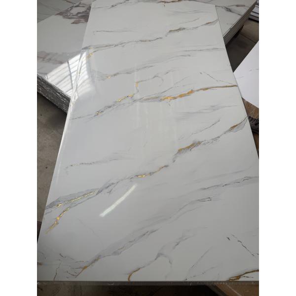 Quality 3mm White PVC Wall Panel 1220*2440mm uv marble sheets Board For Interior for sale