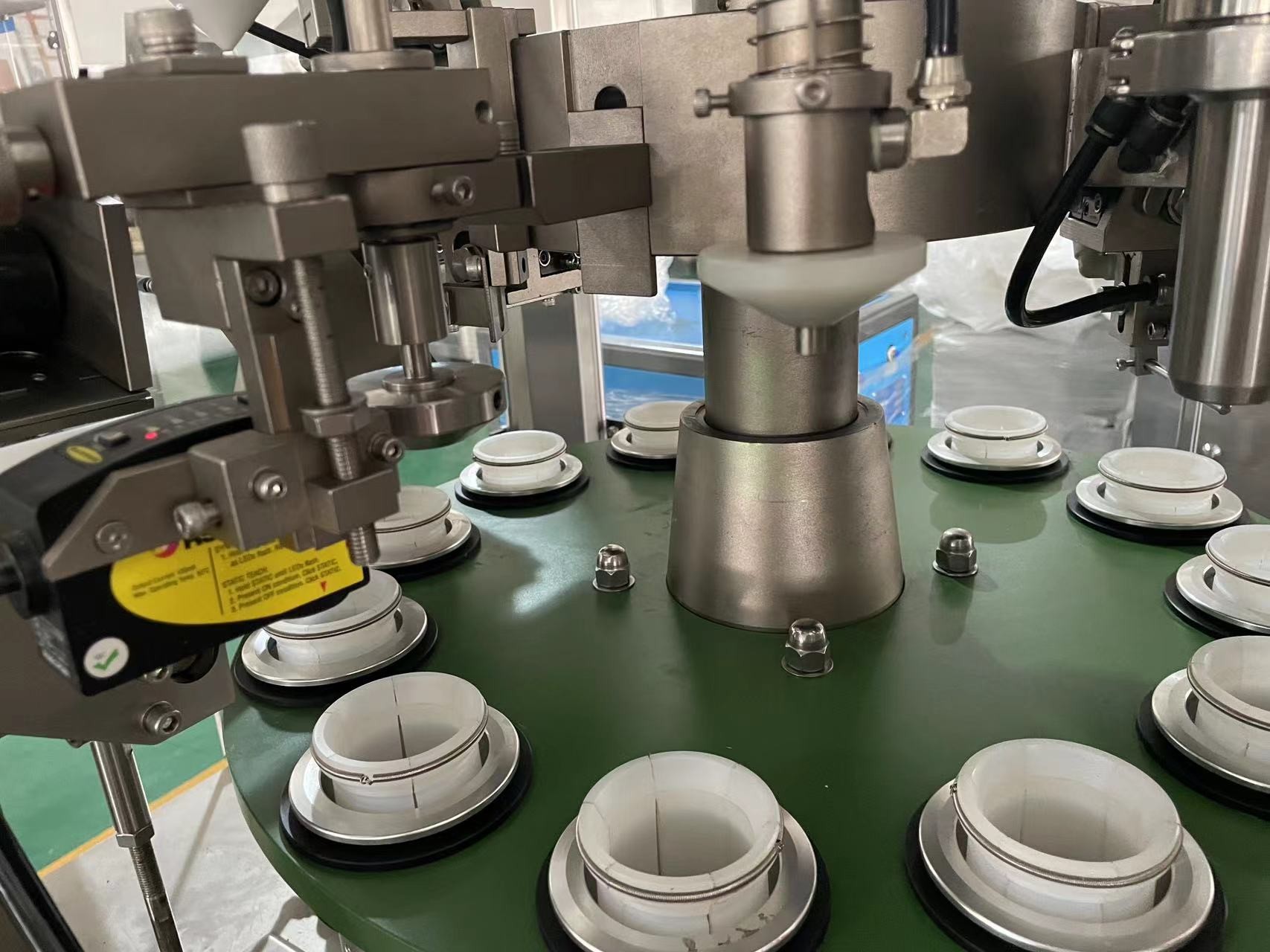 Tube filling machine control panel