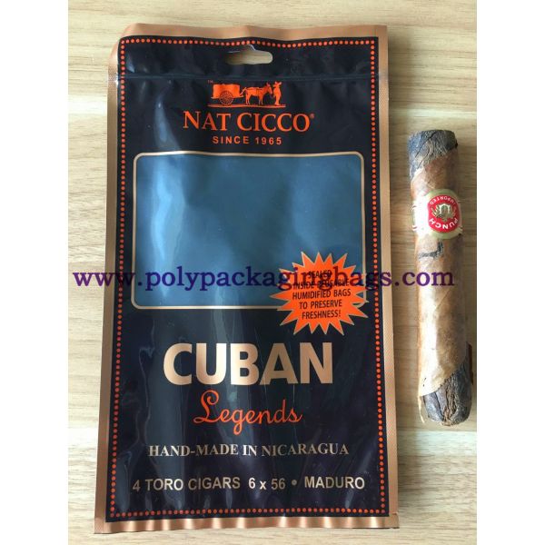 Quality Gravure Printing Custom LDPE Cigar Humidor Bags for sale