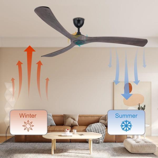 Quality Quiet Energy Saving 6 Speed Smart Ceiling Fan with Light Controlled by Alexa for sale
