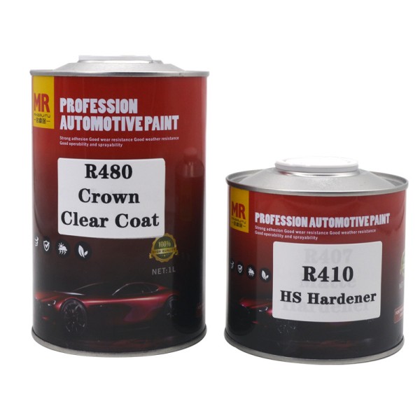 Quality R480 2K Automotive Clear Coat R410 Good Fullness Resin Hardener Car Paint for sale