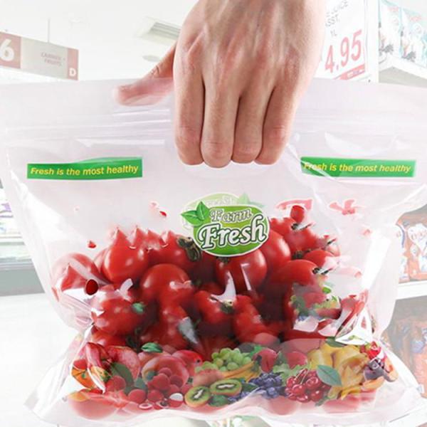 Quality Composite 50g Vegetable Packaging Bag Transparent Storage Fridge Use for sale