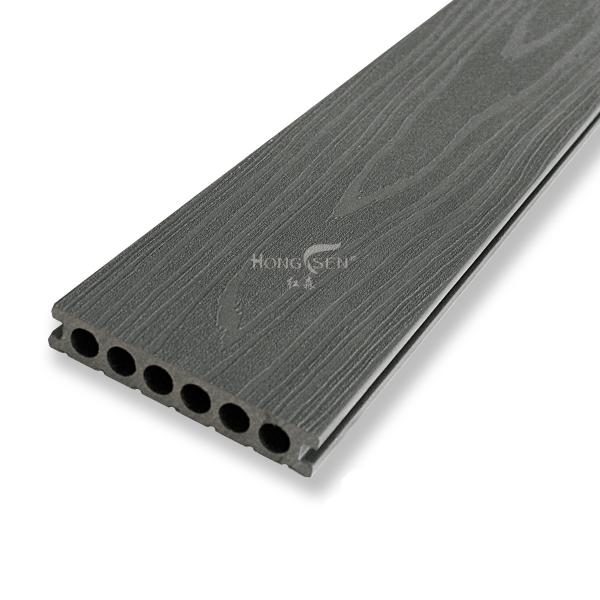 Quality Darkgray 3D Antiskid Co Extrusion WPC Decking Boards Fire Resistant for sale