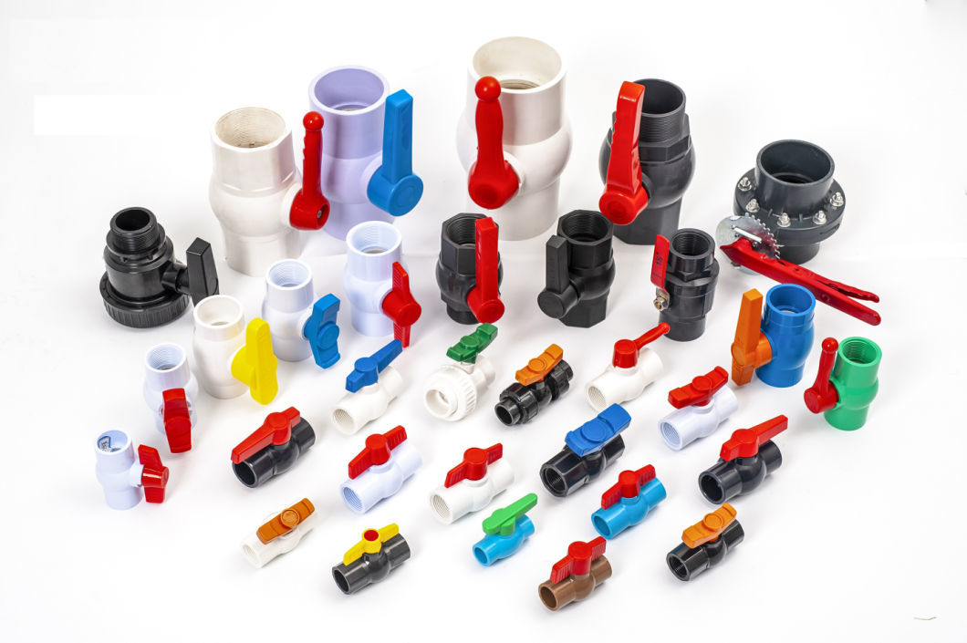 Sch80 New Material Plastic PVC Compact Ball Valve High Thickness PVC Valve for Export!