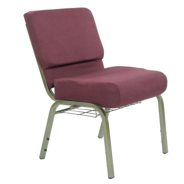 Quality Comfortable Customized Embroidered Logo Fabric Church Chairs In Red For Theater Furniture for sale