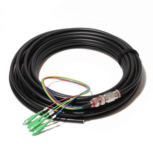 Quality FC APC Type Connectors Fiber Patch Cord Waterproof Pigtail 4F 0.3dB for sale