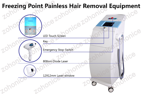 Professional 808nm Diode Laser Hair Removal Machine With 12 Laser Bar
