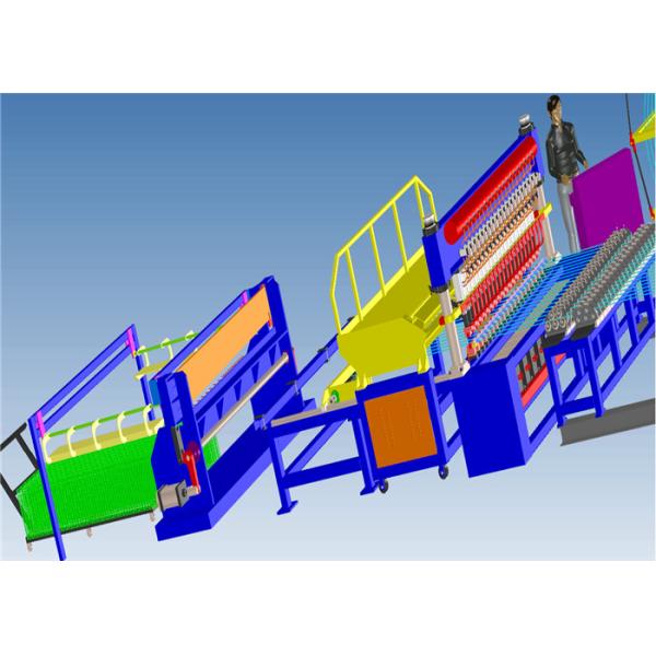 Quality 6mm Automatic Wire Mesh Welding Machine 55times/min With Mesh Cutting Line for sale