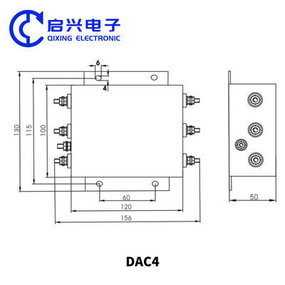 Quality 380V AC Three Phase Four Wire EMI Power Supply Noise Filter 40A-80A Variable for sale