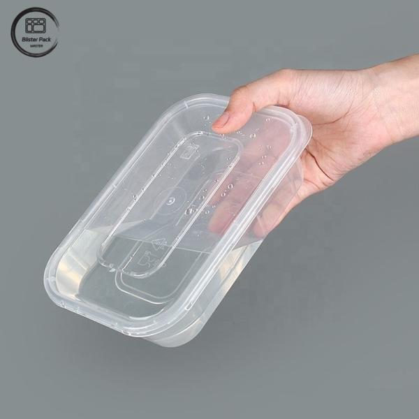Quality Microwavable PP Disposable Plastic Bento Box With Lids Clea Multi-Size 500ml To for sale