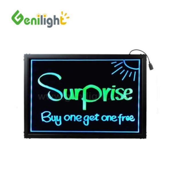 Quality Changeable Sign Writing Board with Customizable RGB SMD5050 LED Strip and DC12V for sale
