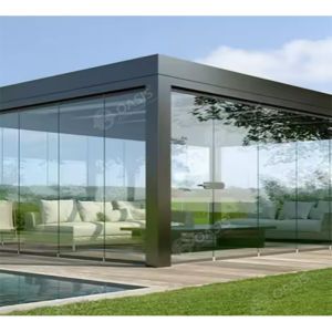 Quality Exterior Outdoor Application Motorized Aluminum Pergola For Mansions for sale