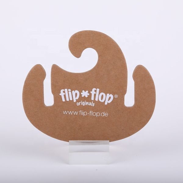Quality Recycled Kraft Cardboard Shoes Hangers For Sandals And Slippers Custom Colors for sale