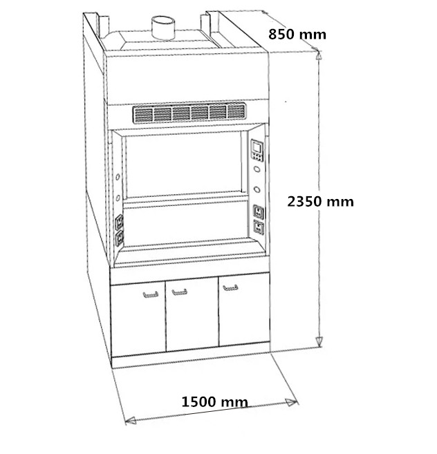Lab Furniture Fume Hood Stainless Steel 304 Laboratory Furniture Steel Glass Window Epoxy Resin Metal Modern 300kg 220V