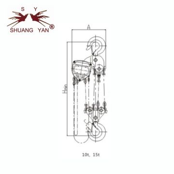 Quality Bridge Construction Manual Chain Block Rust Proof Integrated Galvanized 10 Ton for sale