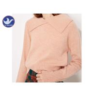China Lapel Collar Womens Knit Pullover Sweater Wool Jumper factory