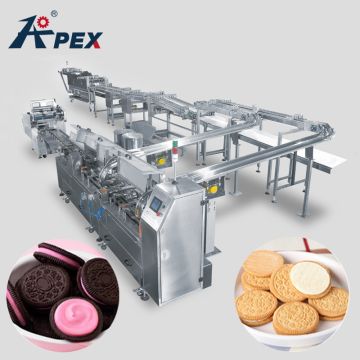 Quality Cracker Sandwich Biscuit Manufacturing Machine , Automatic Cookie Making Machine for sale
