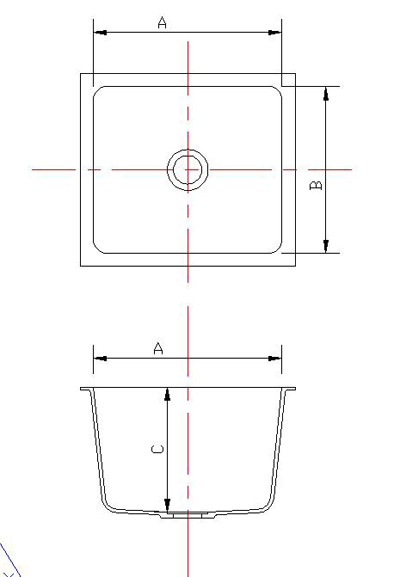 epoxy resin sink size