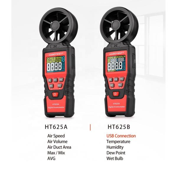 Quality 3x1.5V AAA Batteries Portable Anemometer Digital for sale