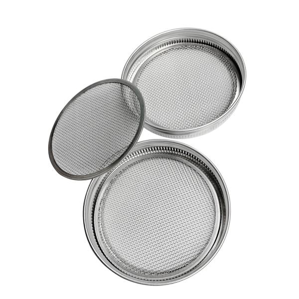 Quality Stainless Steel Strainer Mesh Screen Filter 70mm Seed Sprouting Lids for sale