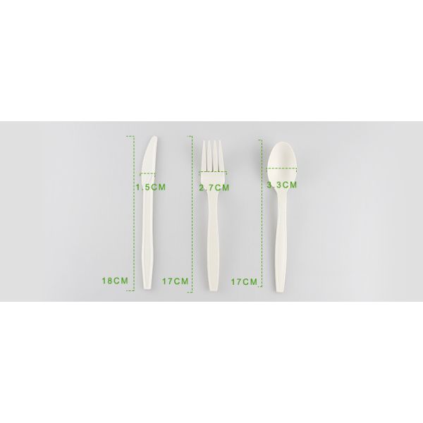 Quality PLA cornstarch buffets for events eco friendly compostable biodegradable cutlery for sale