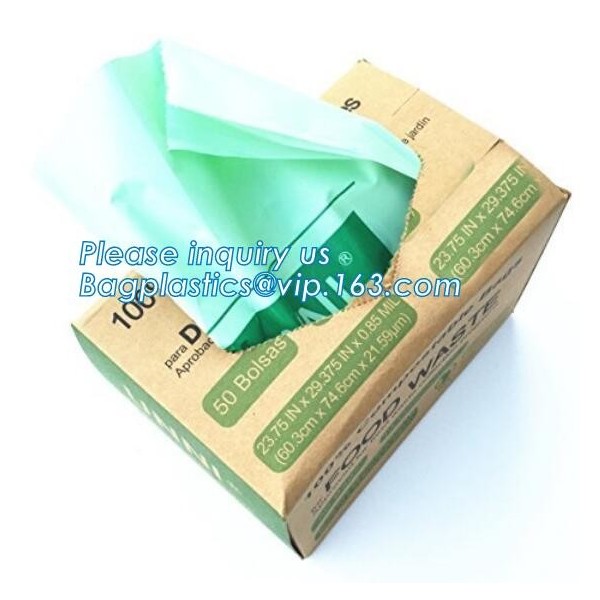 Quality OEM 100% Compostable Eco Friendly Biodegradable Garbage Bags, 100% Biodegradable for sale
