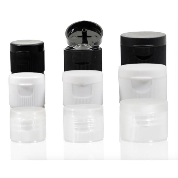 Quality Ribbed  Plastic Flip Top Cap For Hand Sanitizer Bottle 18/410 20/410 for sale