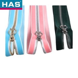 Quality #7 Metal Zipper Blue Pink Metal Dress Zippers For Garment Jacket for sale