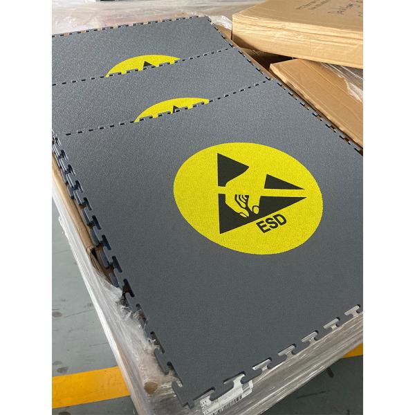 Quality 600x600mmx6mm Removable ESD Interlocking PVC Vinyl Floor for sale