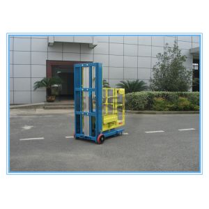 Quality One Person Aluminum Mobile Elevating Working Platform Mast Type For Supermarket for sale