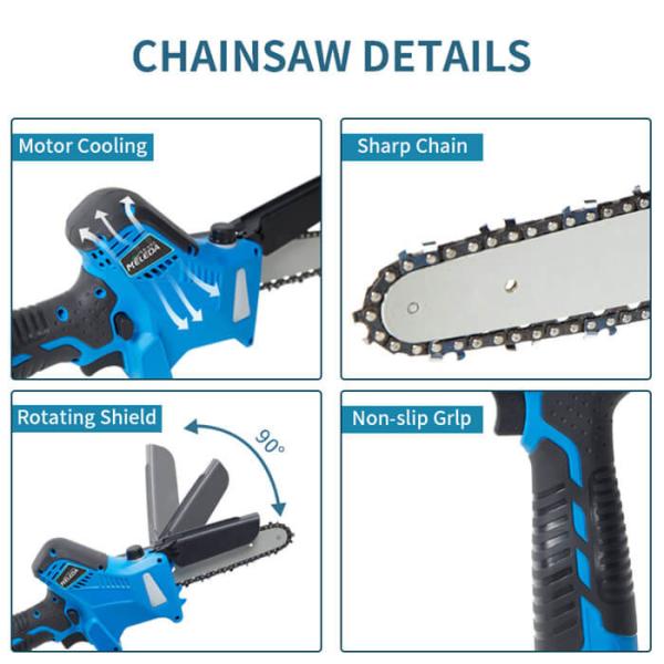 Quality Brushless Electric 6 Inch Chainsaw Li Ion Battery Woodworking for sale