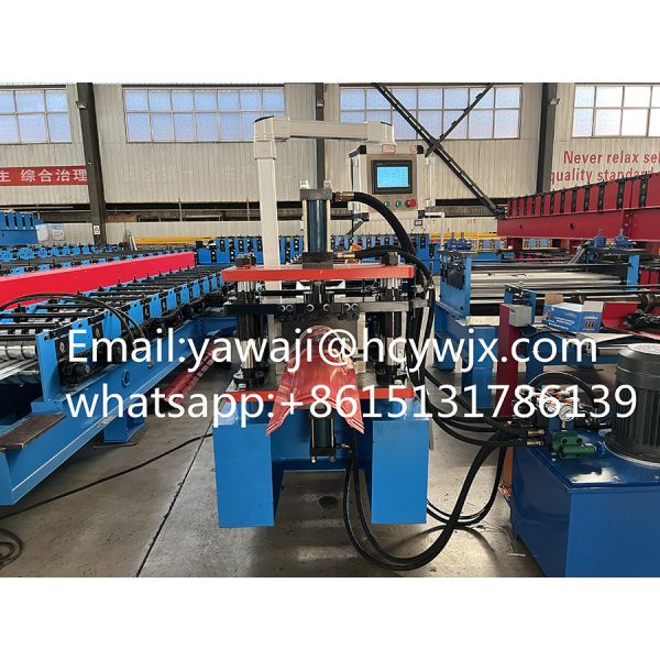 Quality 3 Phase 400mm Color Steel Sheet Cap Forming Machine / Roll Form Equipment for sale