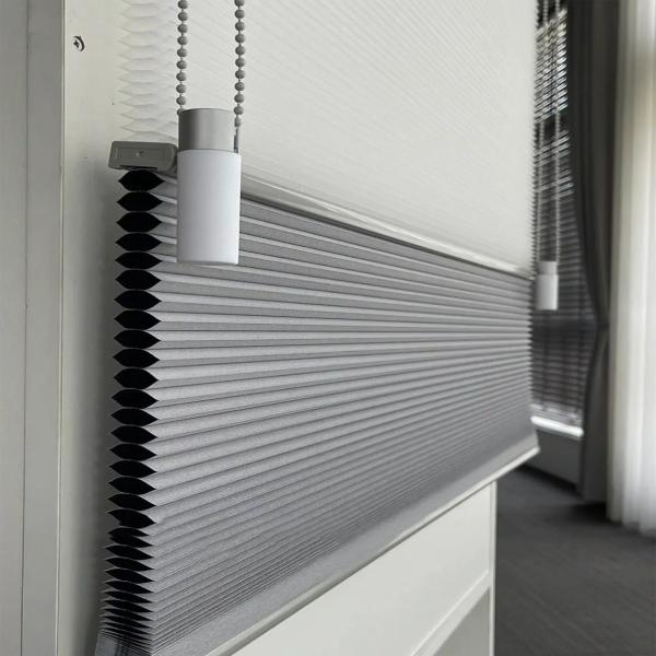Quality Custom Light Filtration with Bamboo Pattern Honeycomb Blinds Eco-Friendly Choice for sale