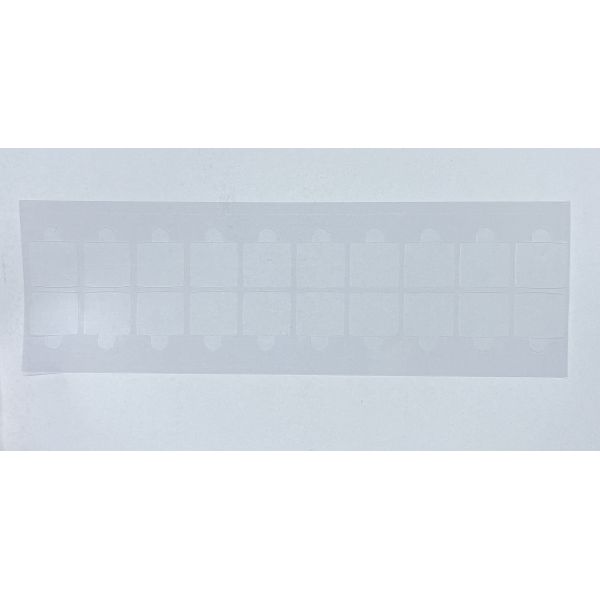 Quality Custom Die-Cut Clear PET Protective Film with Tabs, 20-Up Peel-Off Transparent Protective Stickers for Electronic Components for sale