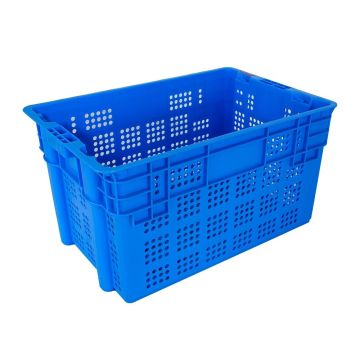 Quality Mesh Style Dislocation Storage Plastic Moving Crate for Fruit in Customized for sale