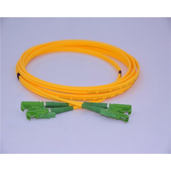 Quality Duplex 3.0mm Fiber Optic Jumper Cables E2000 APC To E2000 APC Yellow Color for sale