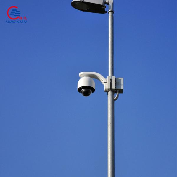 Quality Hexagonal CCTV Steel Pole Galvanized , Camera Heavy Duty Tow Pole for sale