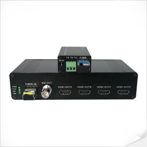 Quality 1 Ch SDI To Fiber Optic Converter 4-Ch HDMI 3G-SDI Loop Out Aluminum Case for sale