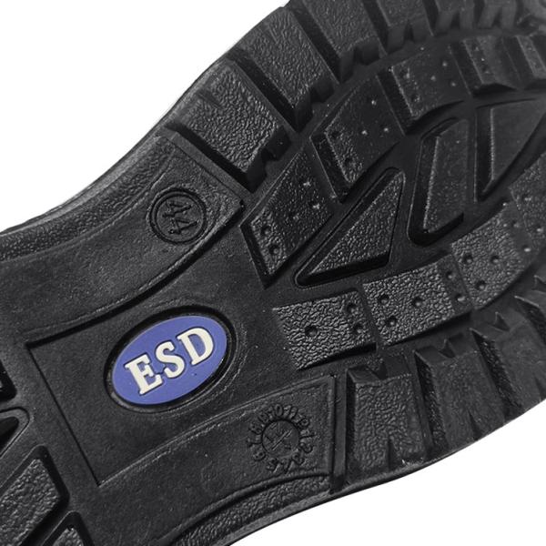 Quality Industrial Cleanroom Black ESD Safety Shoes Anti Slip Comfortable for sale